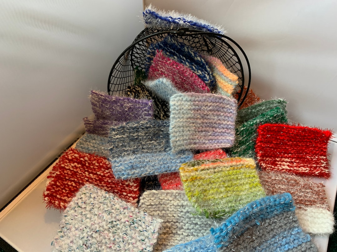 Hand Knit Dish Scrubbies: Eco Friendly Reusable Pot Scrubber - Etsy