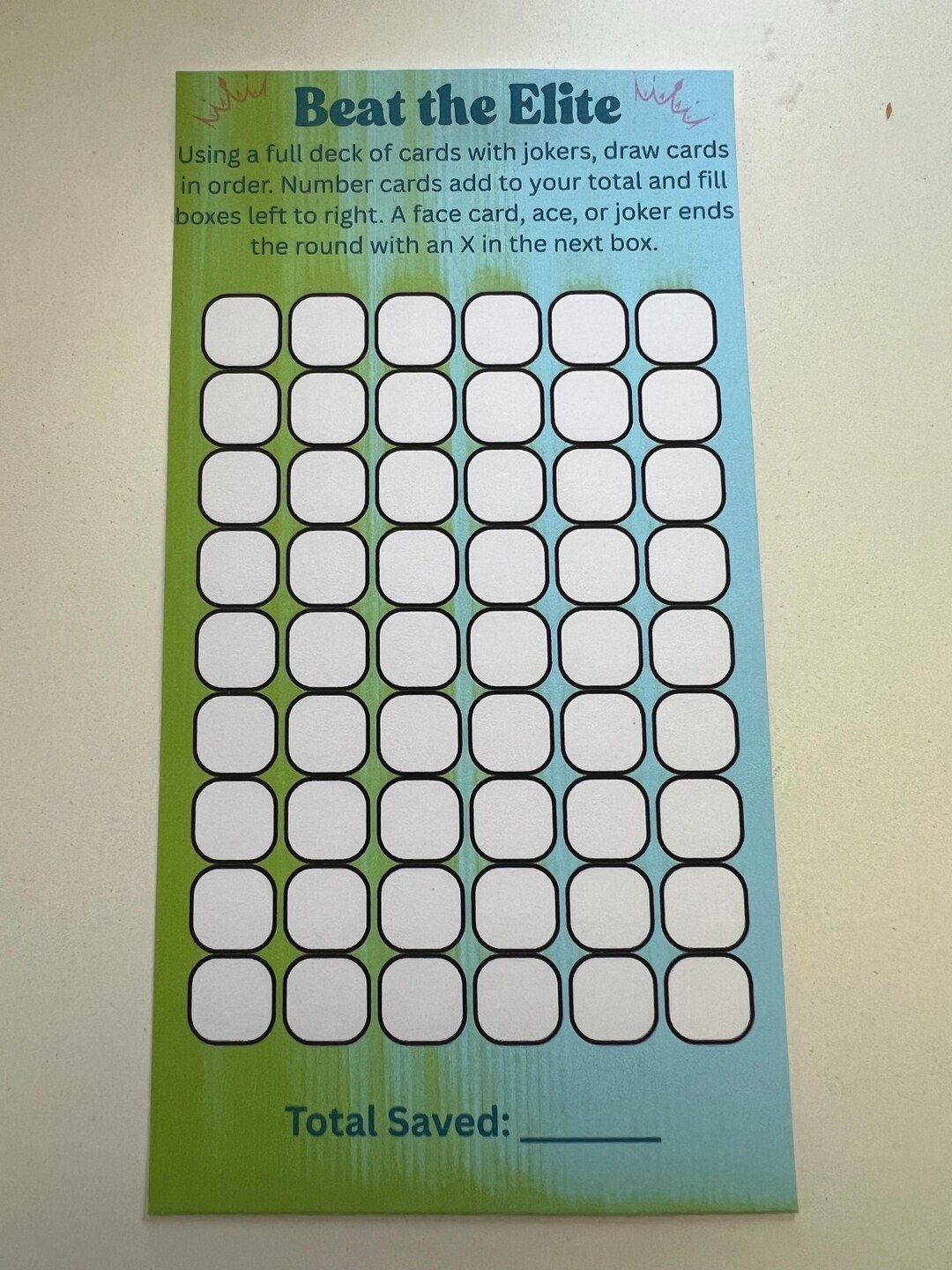 Beet the Elite Playing Card Savings Game - Etsy
