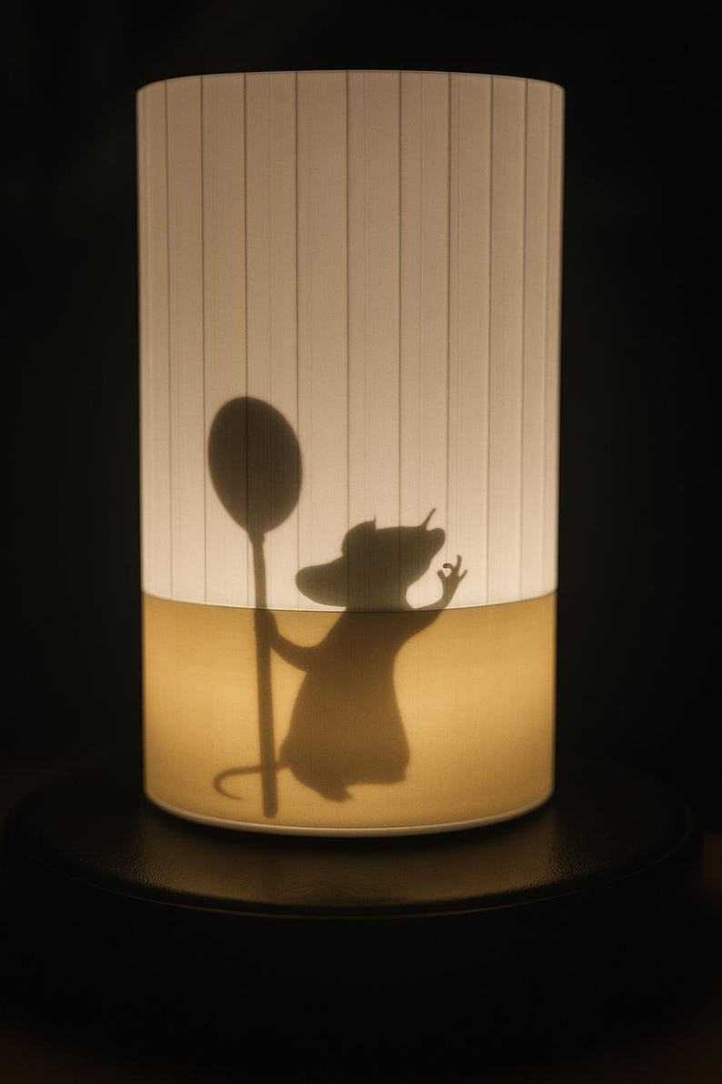 3D Printed Ratatouille Lamp: Remy Shadow Night Light - Etsy