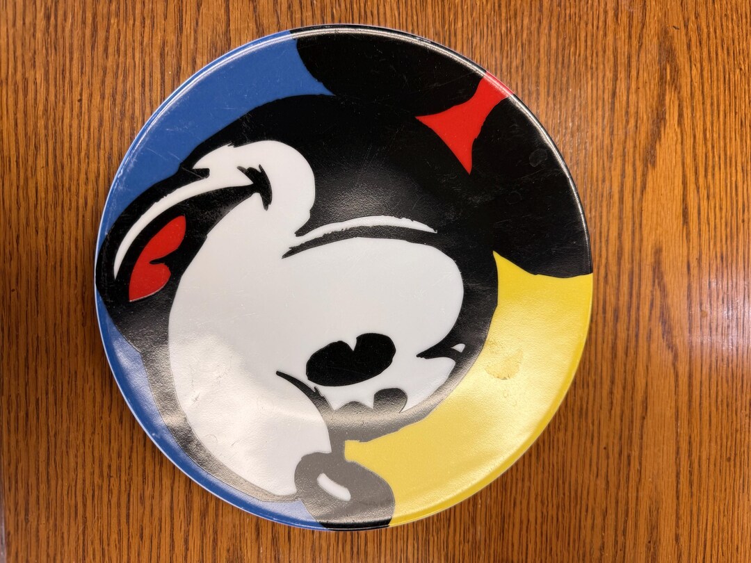 Gourmet Mickey Face Pop Art Snack/collector Plate - Etsy