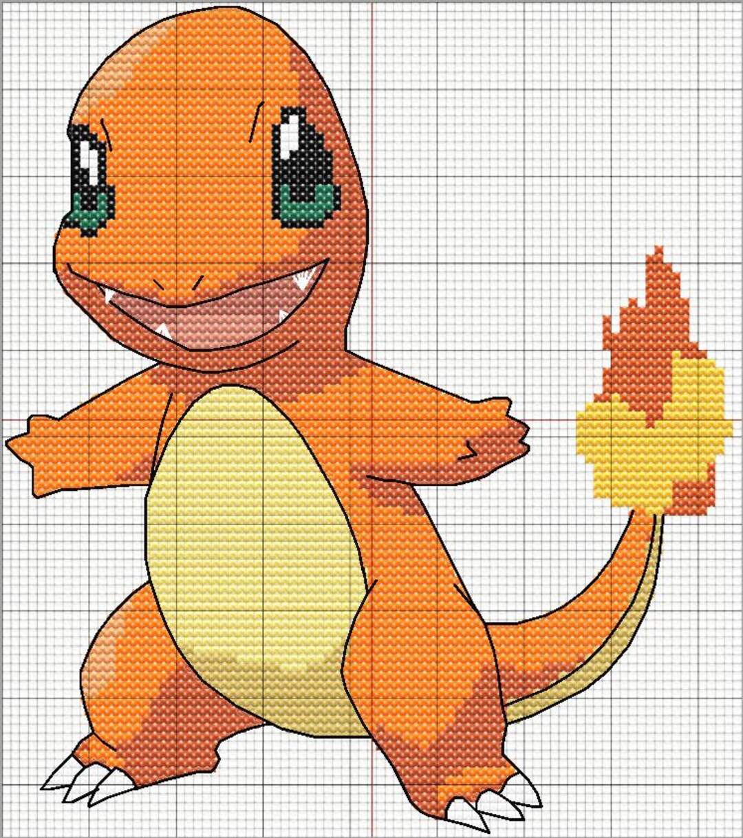 Charmander Cross Stitch Pattern - Etsy