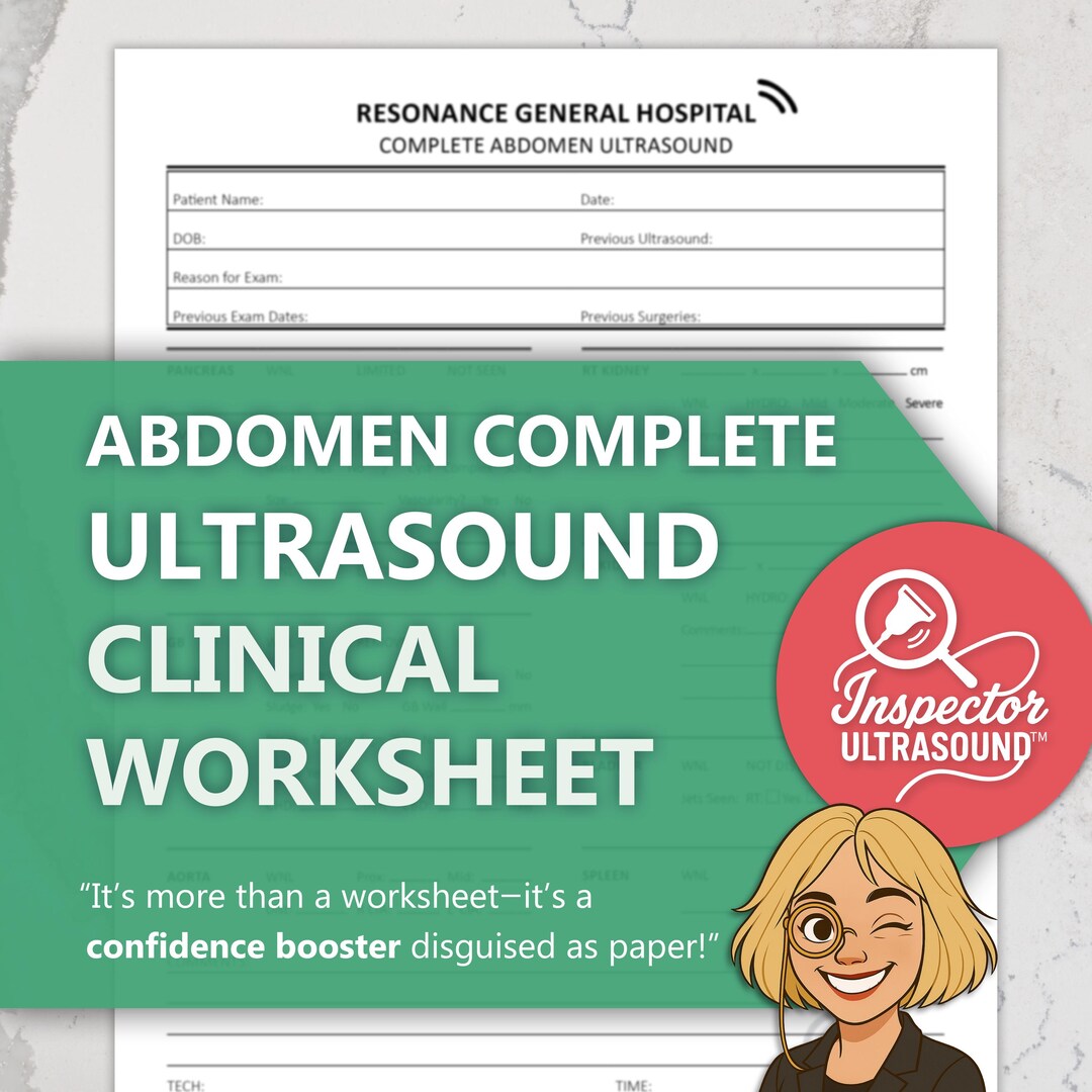 Abdomen Complete Clinical Worksheet – Sonography Practice & Teaching ...