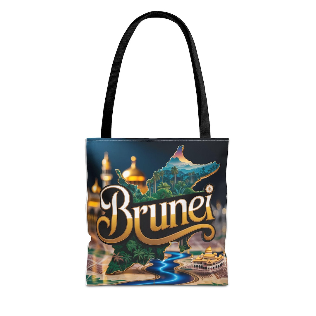 Brunei Inspired Tote Bag, Eco-friendly Shopping Bag, Beach Bag, Travel ...