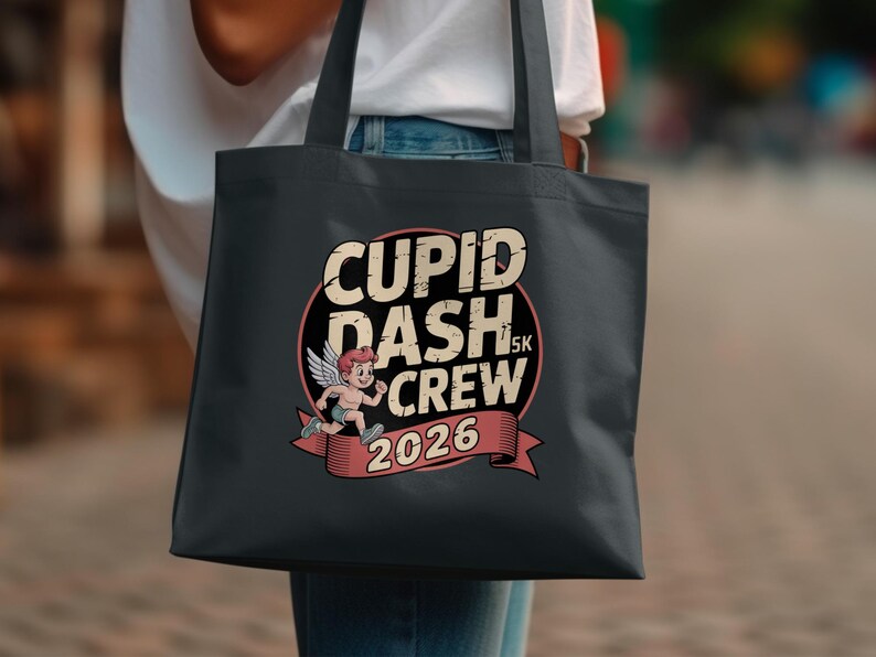 Cupid Dash Crew 2026 Tote Bag, 5K Race Marathon, Funny Sports Events ...