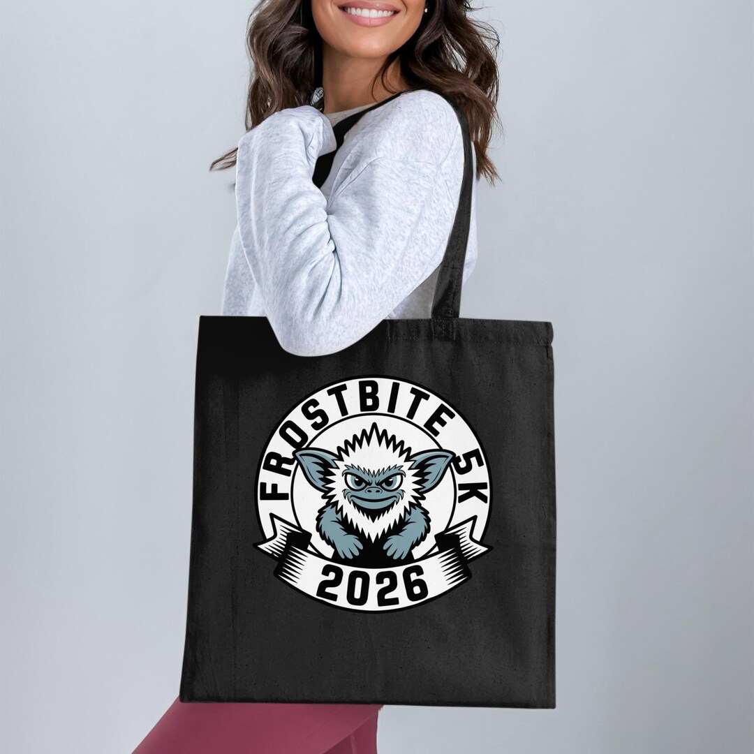 Frostbite 5k 2026 Yeti Monster Tote Bag, Funny Race Marathon, Sports ...