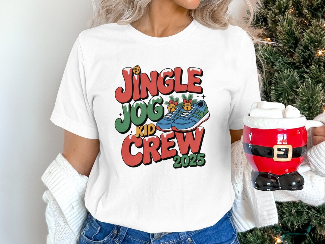 Jingle Jog 2025 Sweatshirts, Kid Crew Sweatshirts, Festive Running Team ...