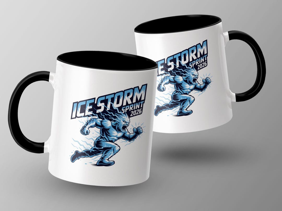 Ice Storm Sprint 2026 Mug, Race Marathon Cup, Yeti Runner Gift, Sports ...