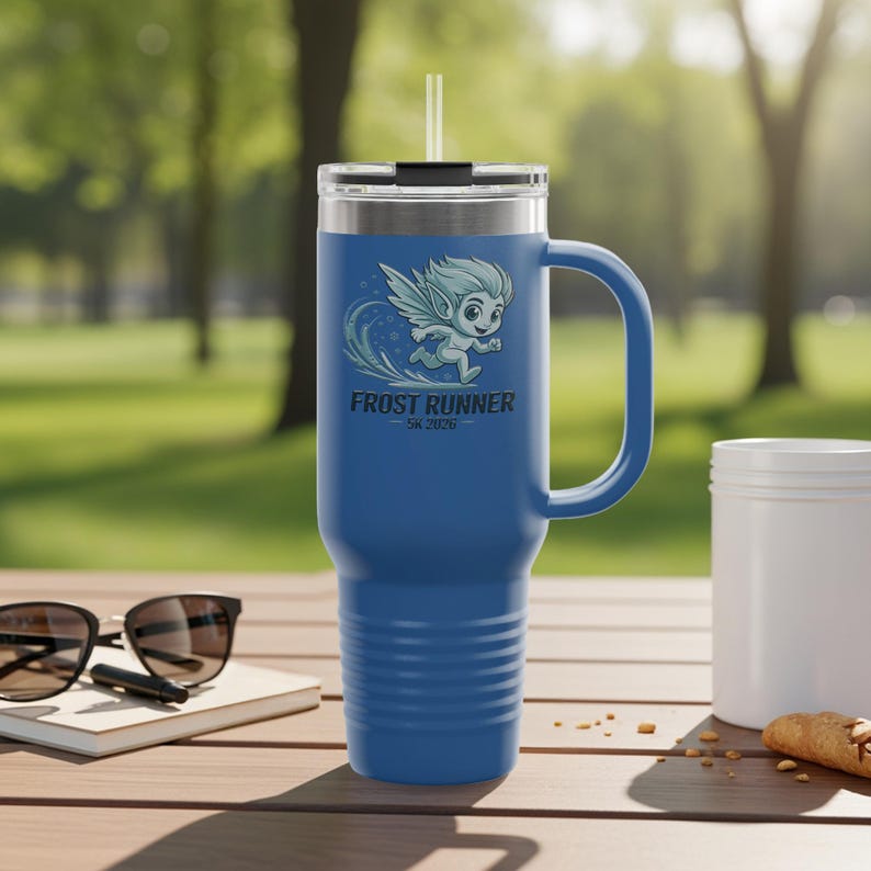 Frost Runner Tumbler, 5K Race Gift, Marathon Event, Cute Ice Fairy ...