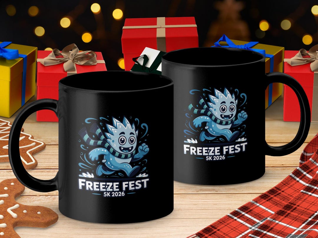 Freeze Fest 5K 2026 Mug, Race Marathon Mug, Funny Yeti Mug, Sports Mug ...