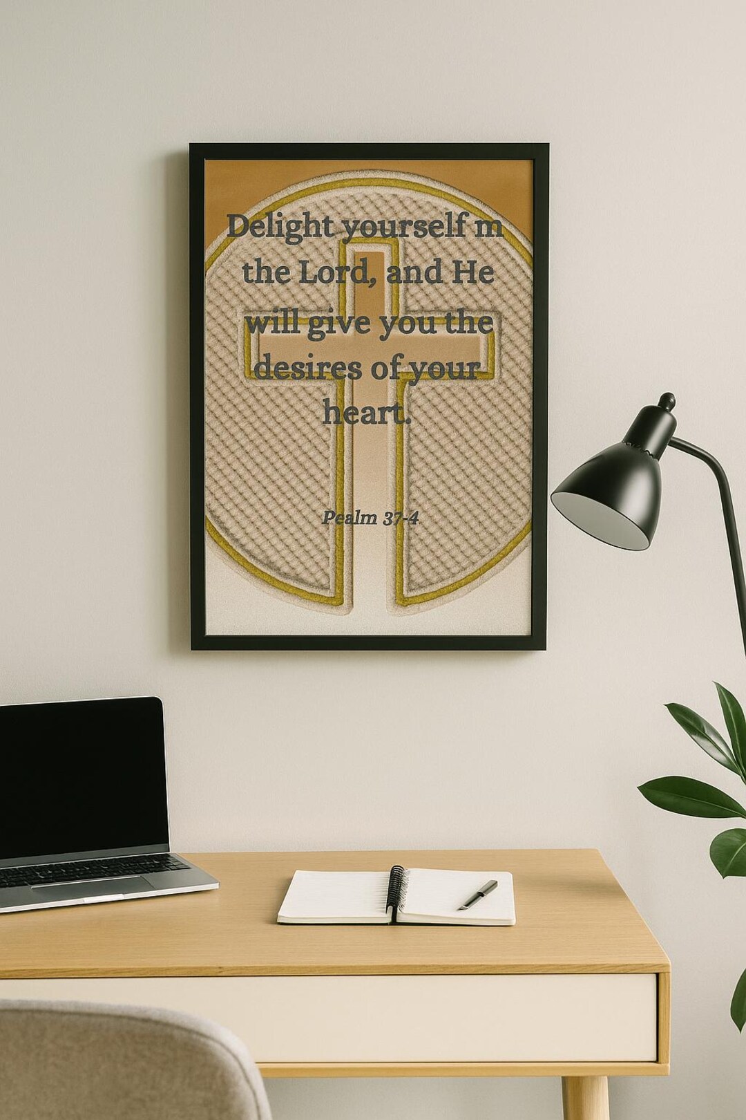 Christian Wall Art Printable | Delight Yourself in the Lord. Psalm 37:4 ...