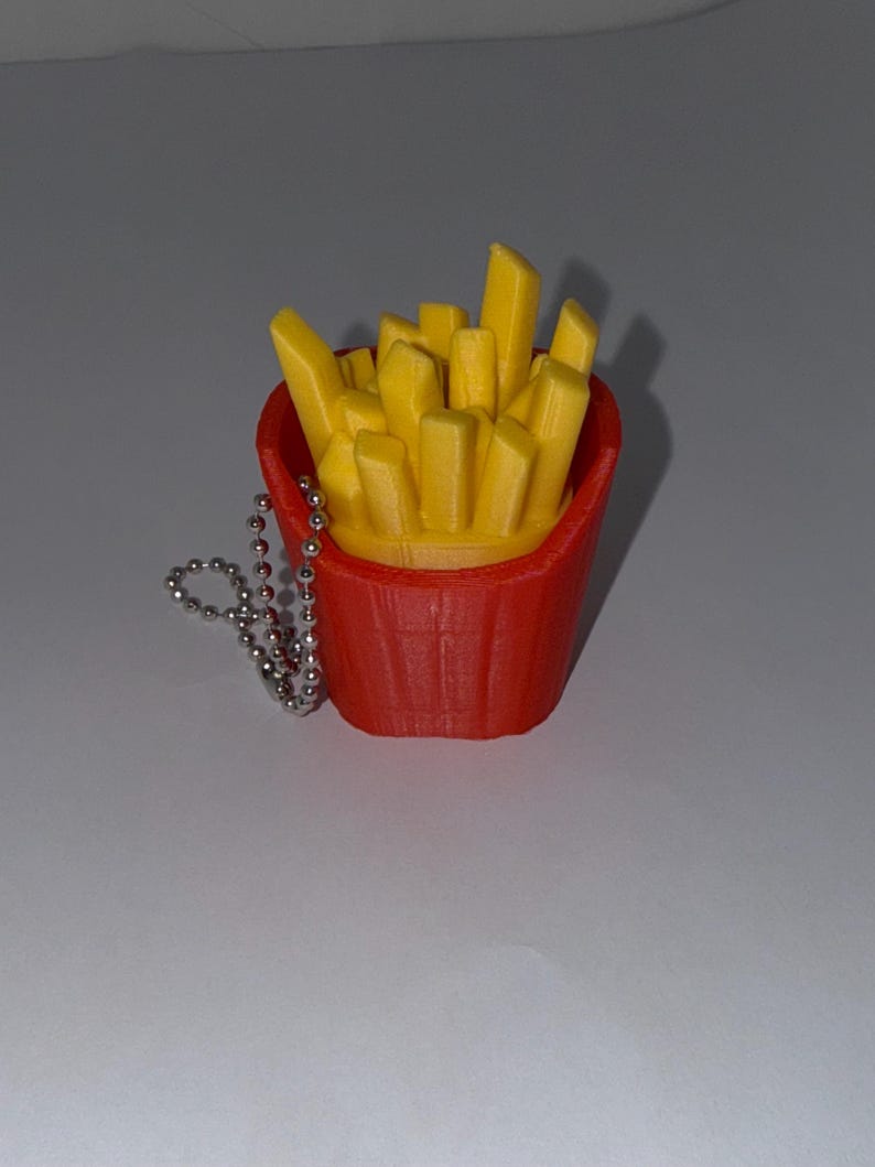 3D Printed French Fries Keycap Fidget Keychain Toy - Etsy