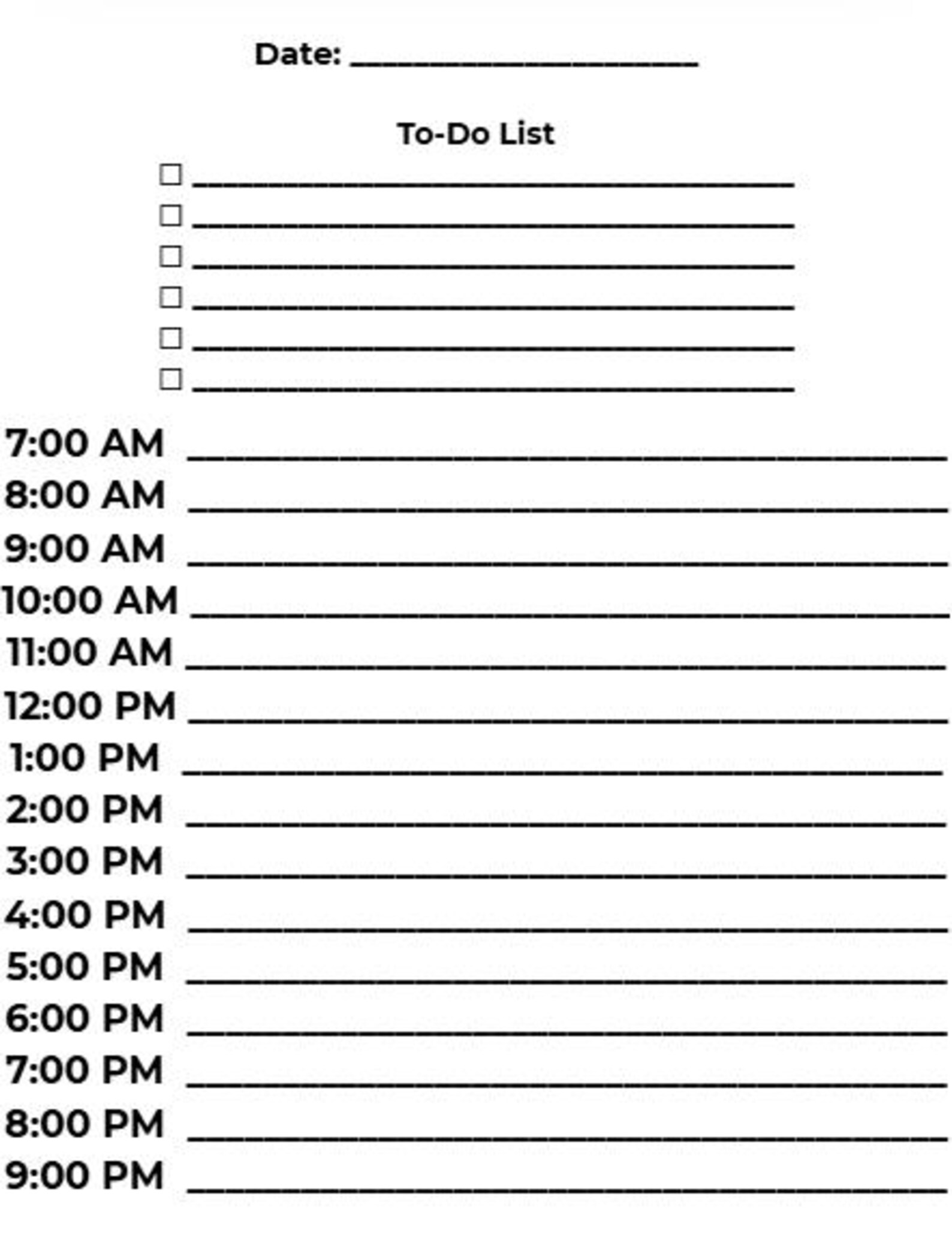 60-day Printable Daily Planner | Minimalist Digital Planner PDF | To-do ...
