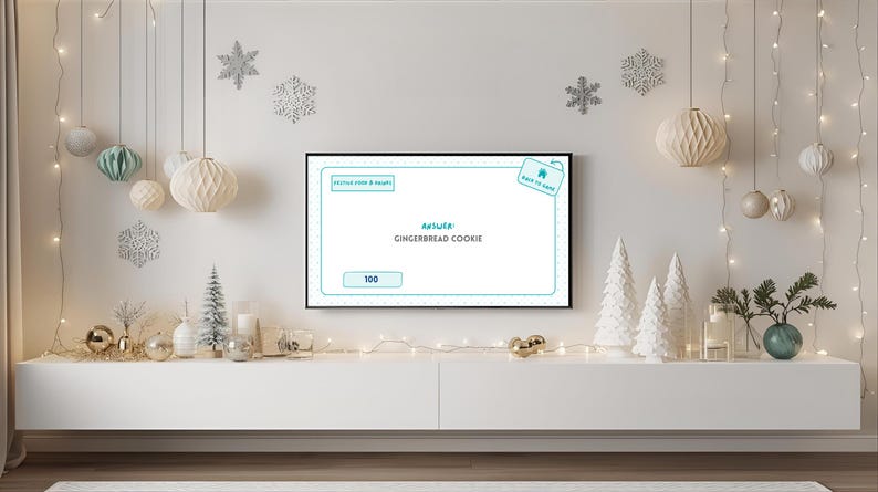 Friendsmas Christmas Jeopardy Party Game Winter Wonderland Theme for ...