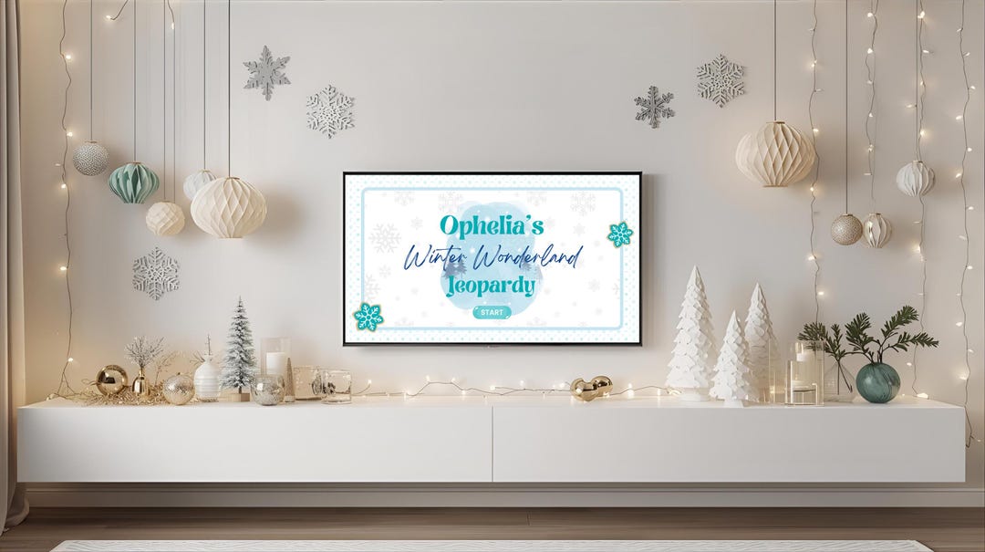 Friendsmas Christmas Jeopardy Party Game Winter Wonderland Theme for ...