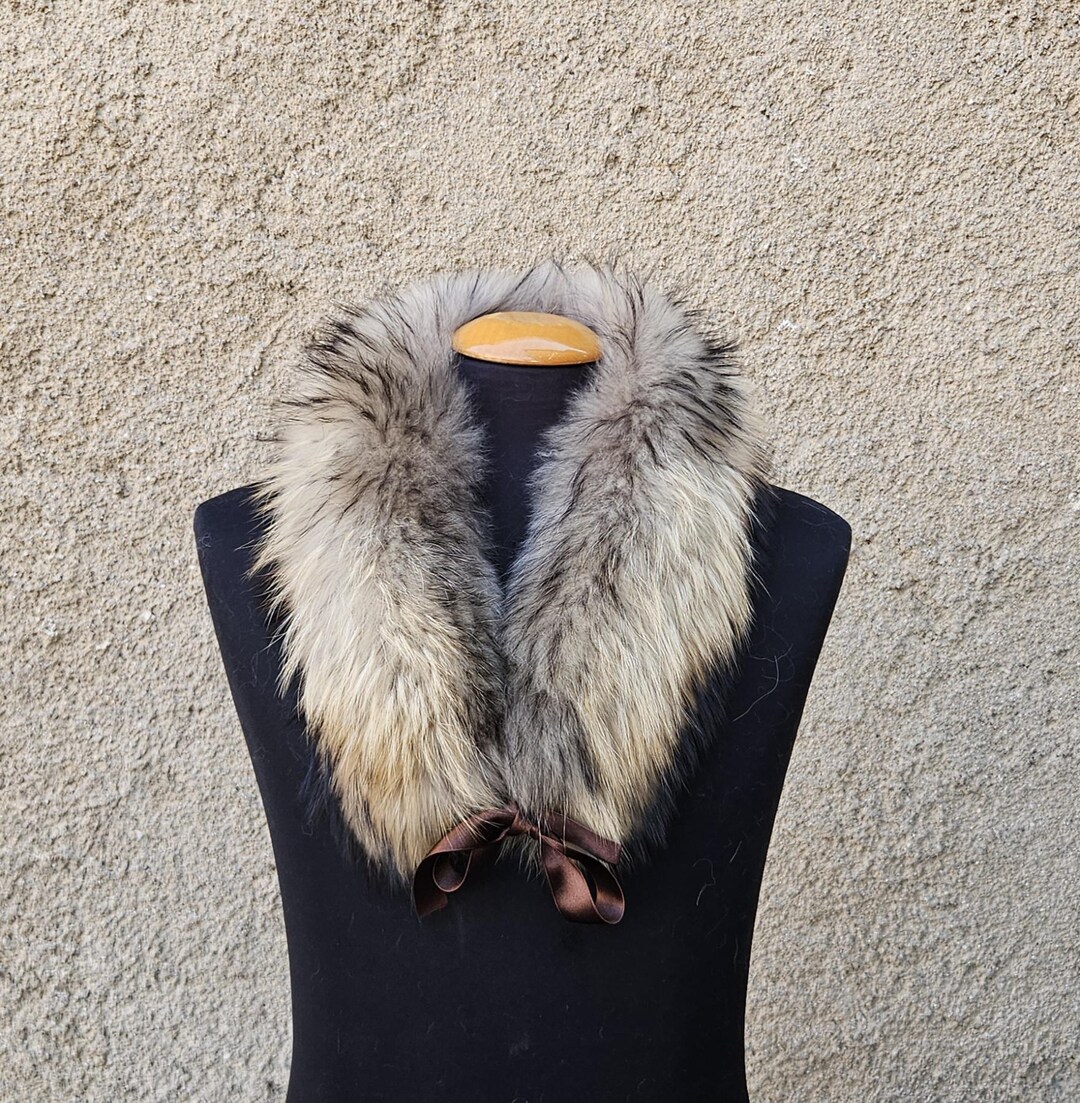 Fur Collar, Fin Raccoon Collar, Real Fin Raccoon Fur - Etsy