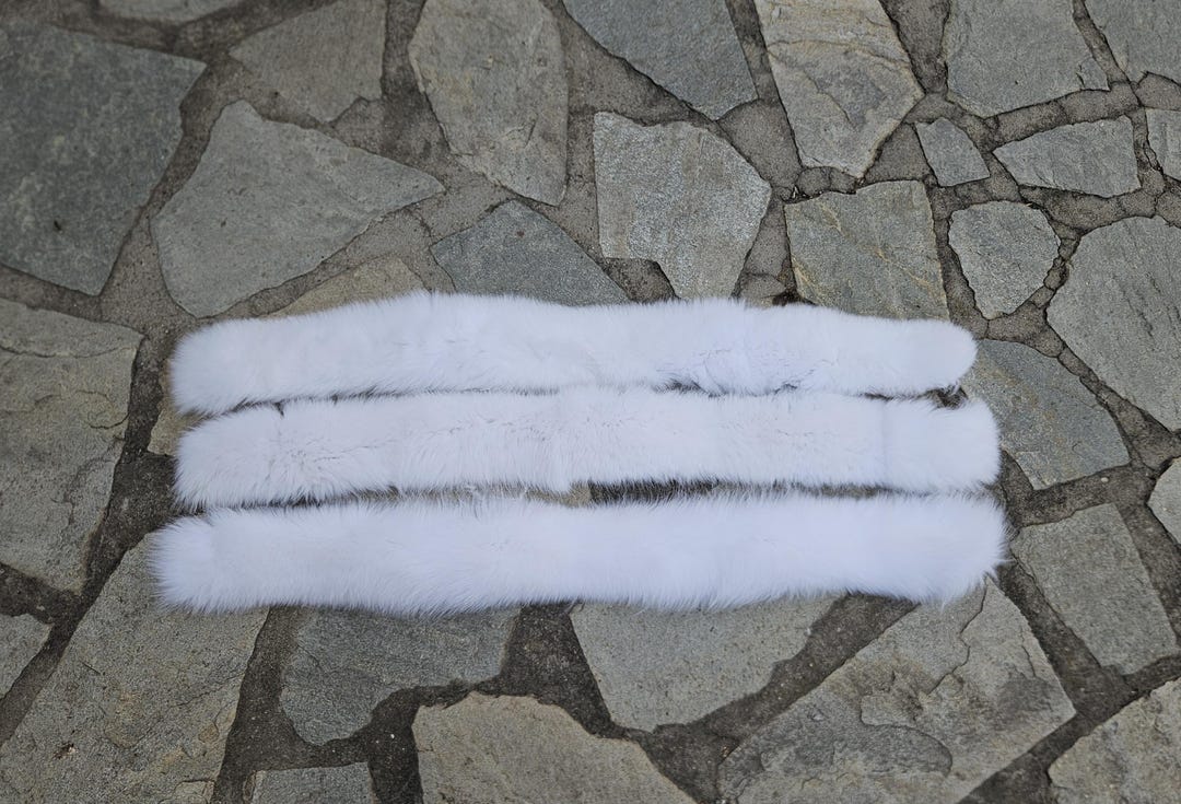 Real Fur Strip, White Fox, Fox Fur Trim, Real Fox Strips - Etsy