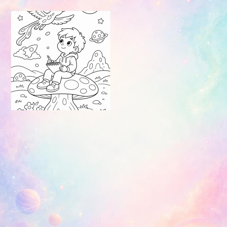 Space Pirate Treasure Coloring Book: Outer Space Adventure Pages (PDF ...