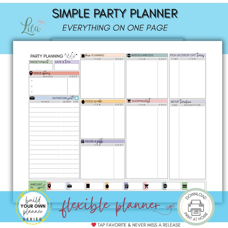 One Page Budget Tracker - Etsy
