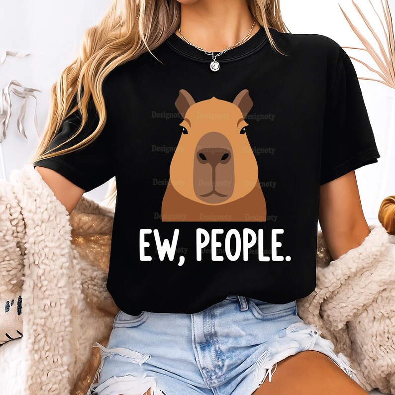 Ew, People PNG: Capybara Art Funny Meme Animal Lovers PNG Humor ...