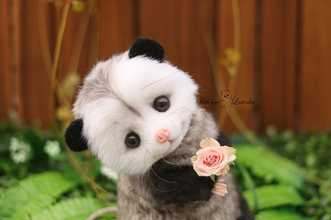 Possum Chloe Stuffed Toy. Handmade Plush Collectible OOAK Teddy Bear - Etsy