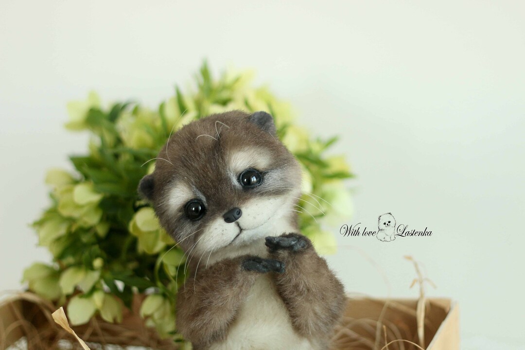 Otter Boo Stuffed Toy. Handmade Plush Collectible OOAK Teddy Bear (made ...
