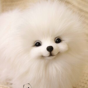 Pomeranian Evie Stuffed Spitz. Artist Dog Collectible Toy OOAK Handmade ...