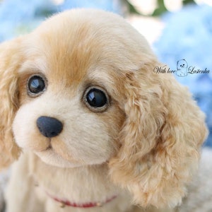 Puppy Cocker Spaniel Marley собака OOAK коллекционная плюшевая плюшевая ...