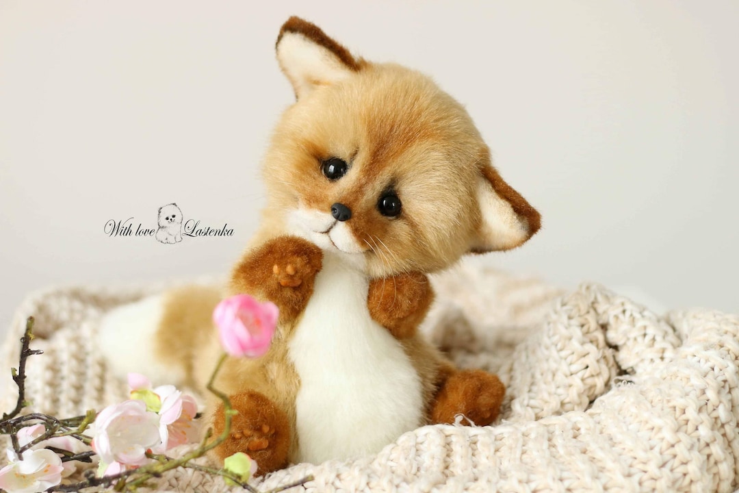 Mr Fox Collectible Artist Stuffed Teddy Foxy. OOAK Handmade Plush Bear ...