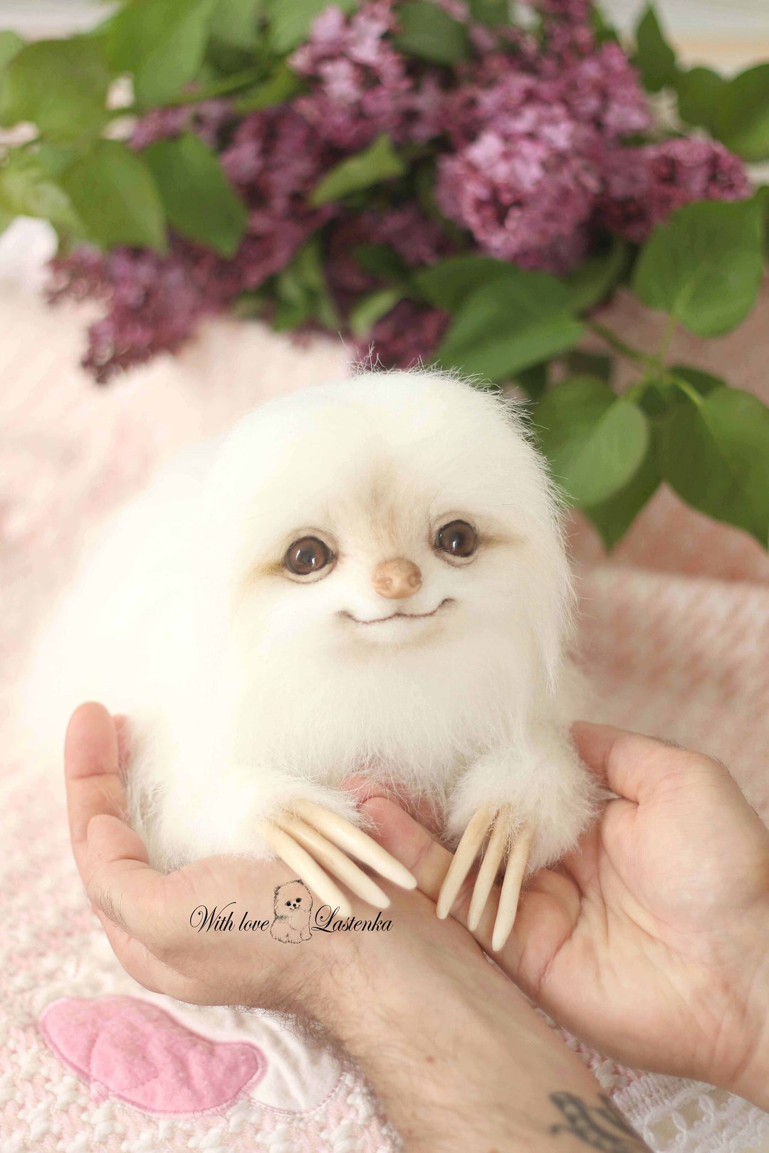 Sloth Brooke Stuffed Realistic Artist Toy. Stuffed OOAK Collectible ...