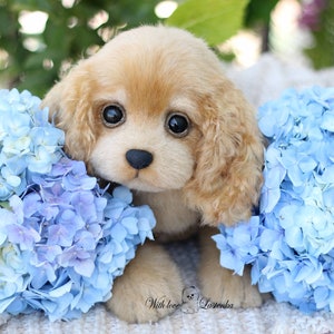Puppy Cocker Spaniel Marley собака OOAK коллекционная плюшевая плюшевая ...
