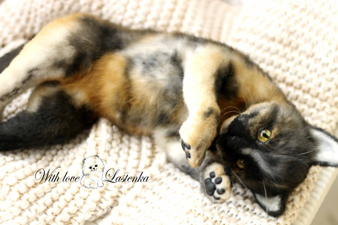 Realistic Stuffed Cat Portrait: OOAK Handmade Collectible Art Doll - Etsy