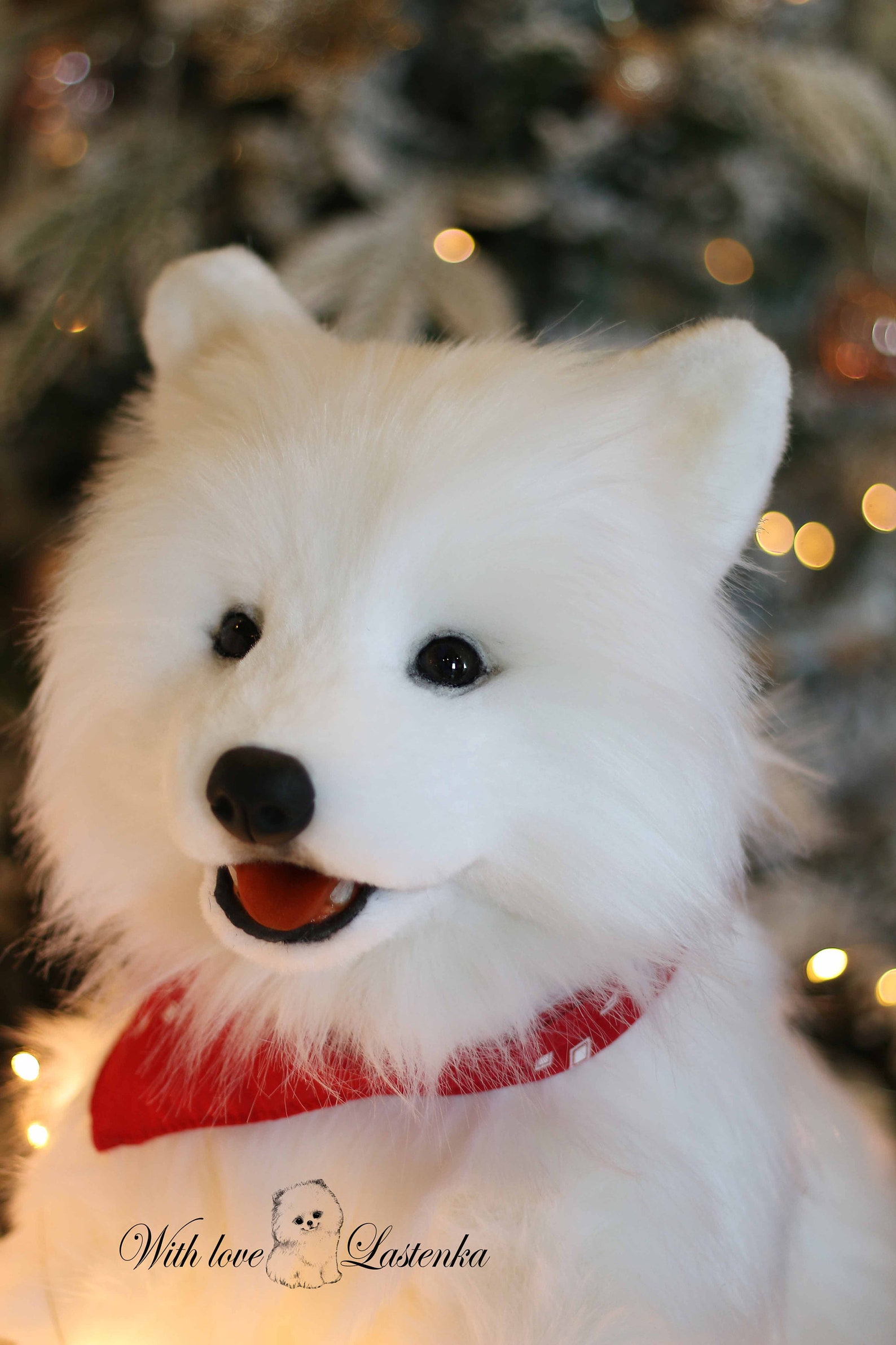 OOAK Samoyed Puppy Portrait: Handmade Collectible Dog Art Toy (made to ...