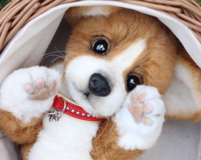 Realistic Puppy Welsh Corgi Pembroke Kelly OOAK Handmade Plush Dog ...