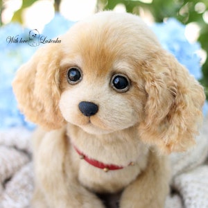 Puppy Cocker Spaniel Marley собака OOAK коллекционная плюшевая плюшевая ...