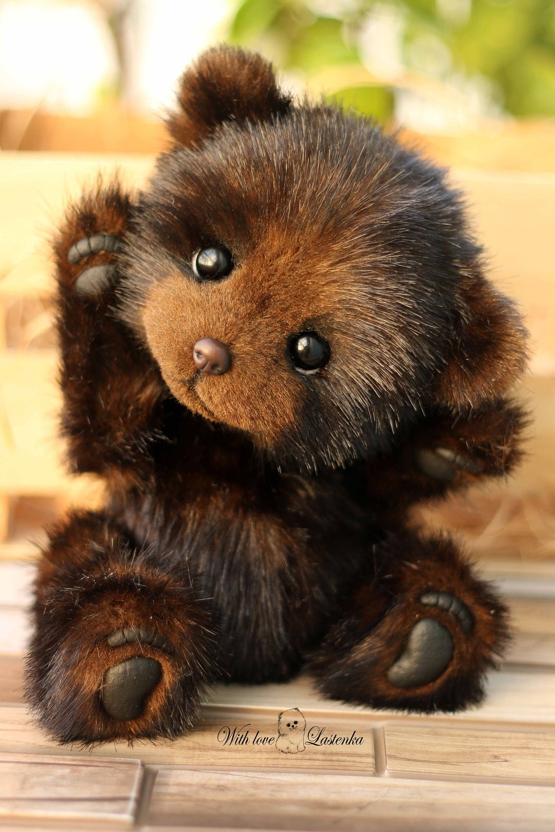 OOAK Teddy Bear Cub Stesha: Collectible Handmade Faux Fur Toy - Etsy