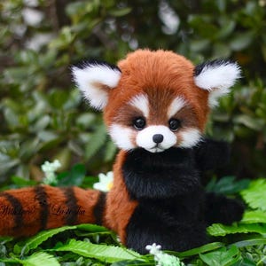 Red Panda Ruby Stuffed Toy. Handmade Plush Collectible OOAK Teddy Bear ...