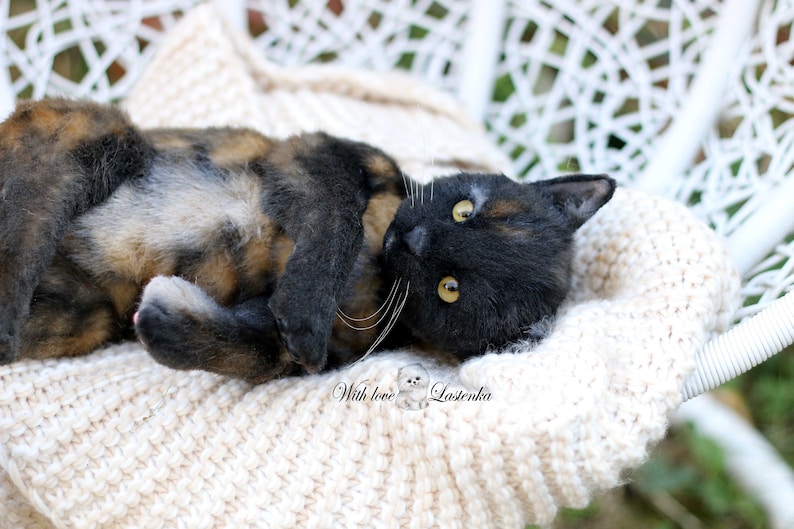 Cat Shadow realistic artist cat. OOAK artist Handmade | Etsy