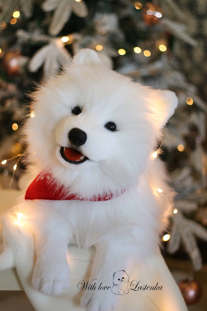 OOAK Samoyed Puppy Portrait: Handmade Collectible Dog Art Toy (made to ...