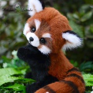 Red Panda Ruby Stuffed Toy. Handmade Plush Collectible OOAK Teddy Bear ...