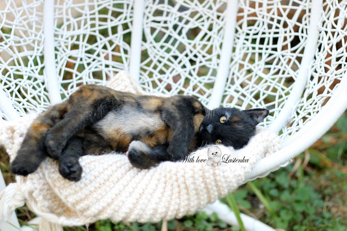 Cat Shadow realistic artist cat. OOAK artist Handmade | Etsy