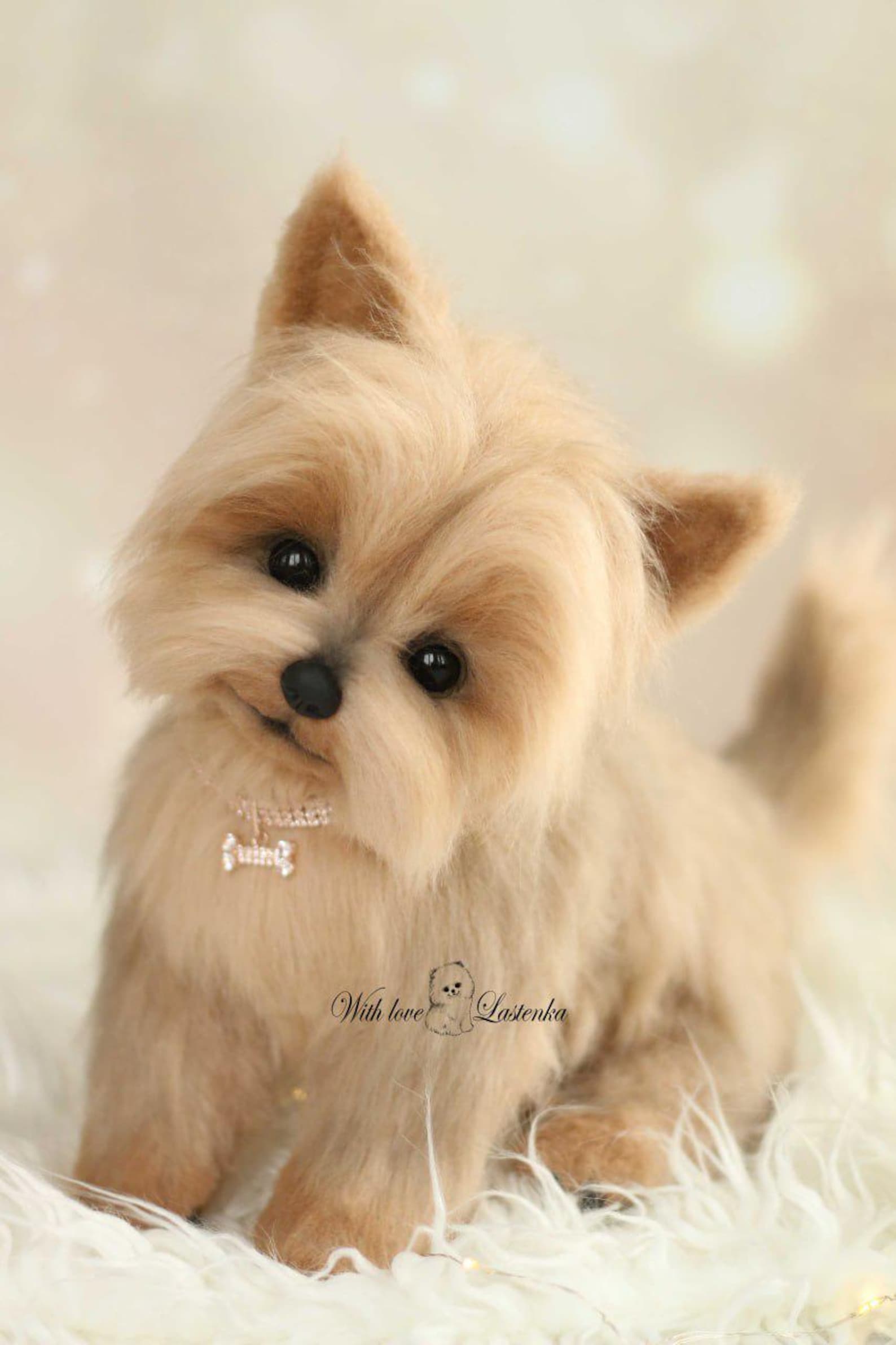 OOAK Mohair Yorkie Art Doll: Handmade Yorkshire Terrier Collectible - Etsy