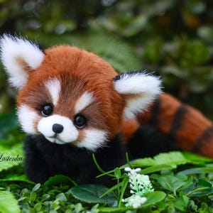 Red Panda Ruby Stuffed Toy. Handmade Plush Collectible OOAK Teddy Bear ...
