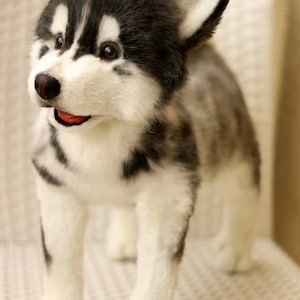 Puppy Husky Stuffed Dog Artist Collectible Toy OOAK Teddy Dog Portrait ...