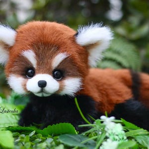 Red Panda Ruby Stuffed Toy. Handmade Plush Collectible OOAK Teddy Bear ...