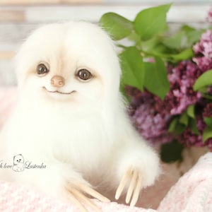 Sloth Brooke Stuffed Realistic Artist Toy. Stuffed OOAK Collectible ...