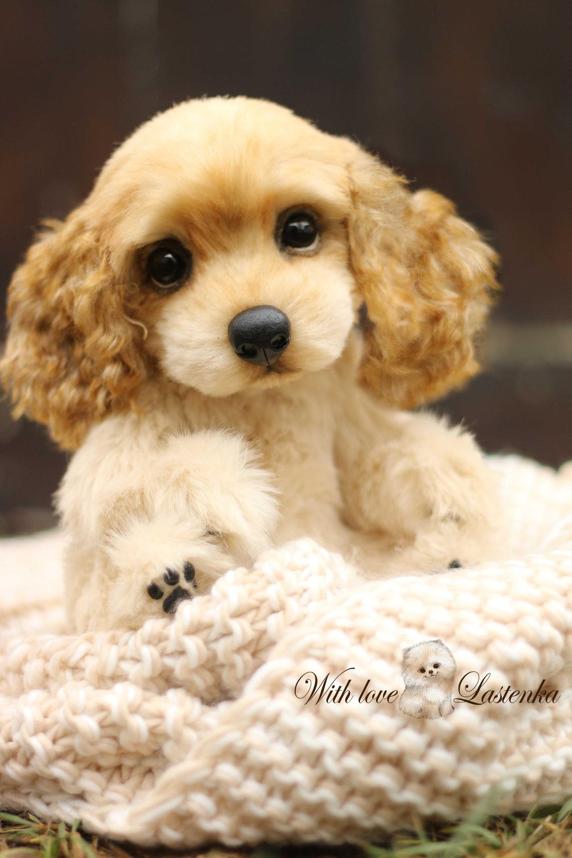 Cocker Spaniel dog Daisy OOAK collectible teddy dog handmade | Etsy