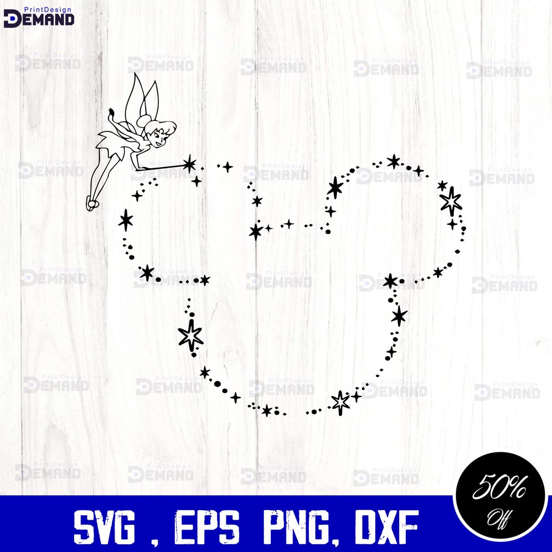 Tinkerbell Mickey Head SVG: Disneyworld Family Shirt Design (digital ...