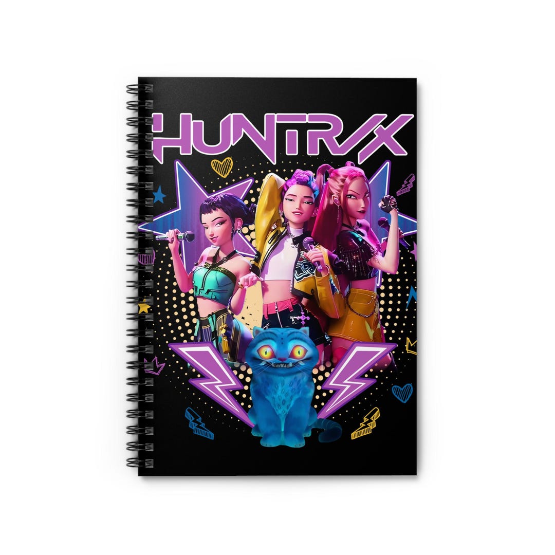 HUNTRIX Anime Girl Group Notebook, Cyberpunk Spiral Journal, K-pop ...