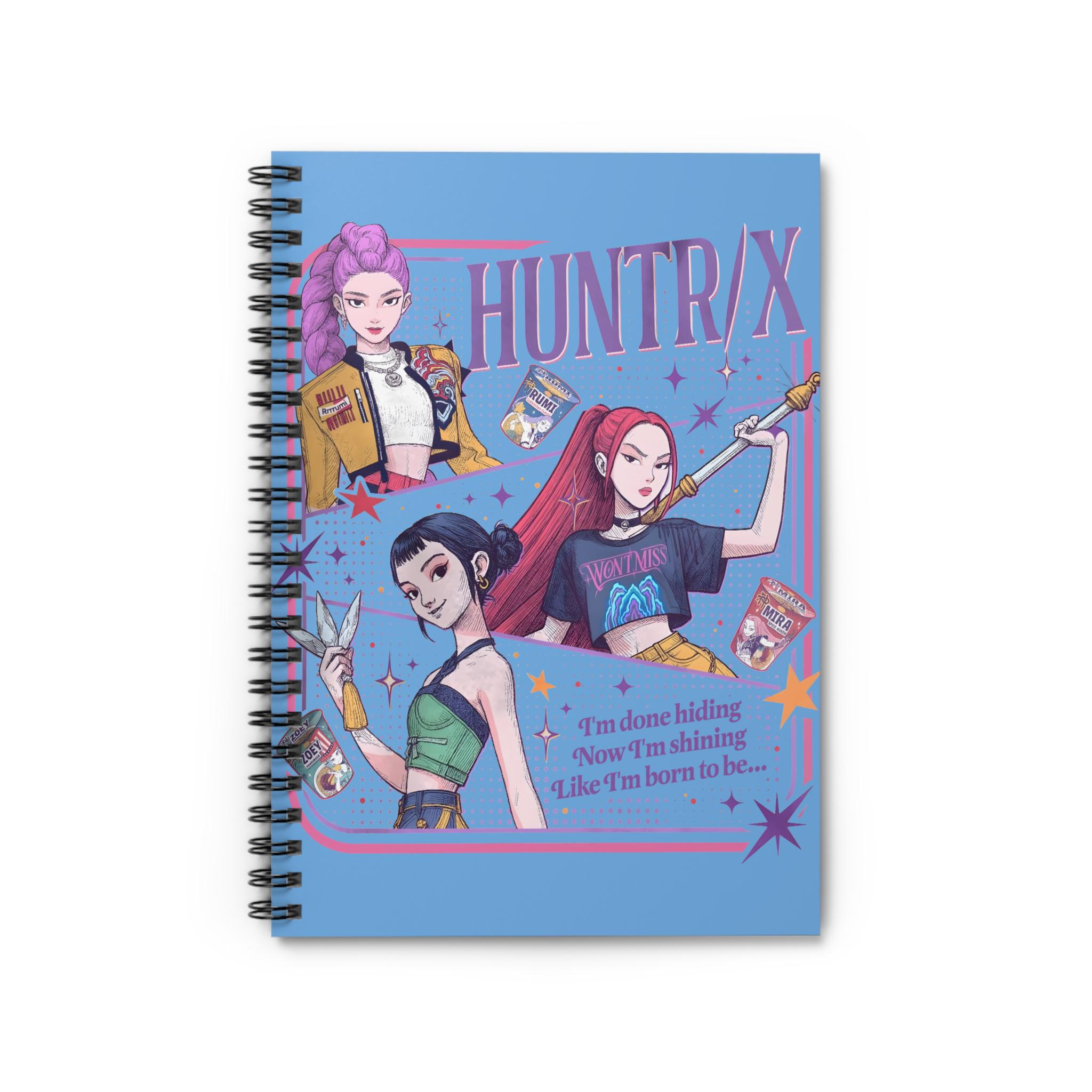 Huntrix Aesthetic Spiral Notebook Anime Style Journal, Cute Pastel ...