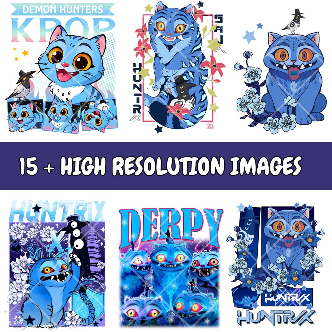 Huntrix K Pop Demon Hunters Tiger Clipart, Derpy Tiger PNG, Kpop ...